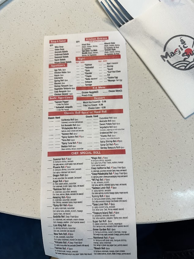 Magic Sushi Restaurant Menu | All-You-Can-Eat Sushi & Hibachi in Charlotte